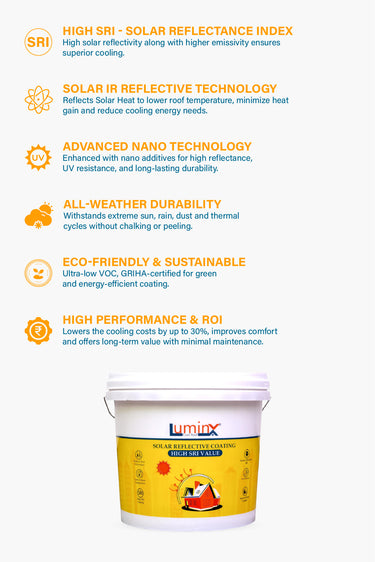 LuminX High SRI Solar Reflective Cool Roof Coatings, Roof Cool Paint