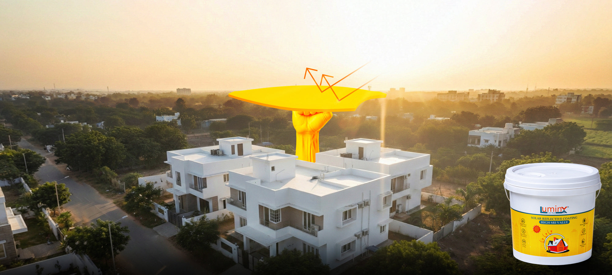 LuminX Cool Roof Paint | High SRI Solar Reflective Roof Coating for ...